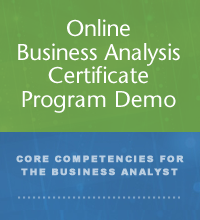 Online Business Analysis Certificate Program Demo