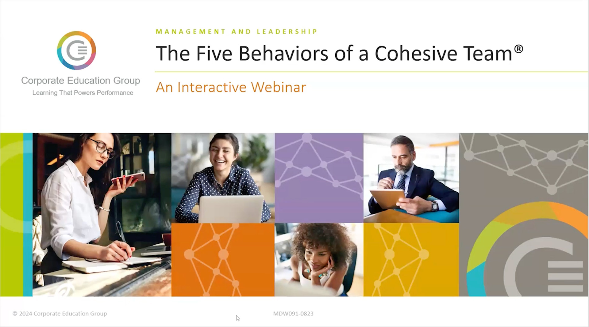 The Five Behaviors of a Cohesive Team - Webinars - CEG