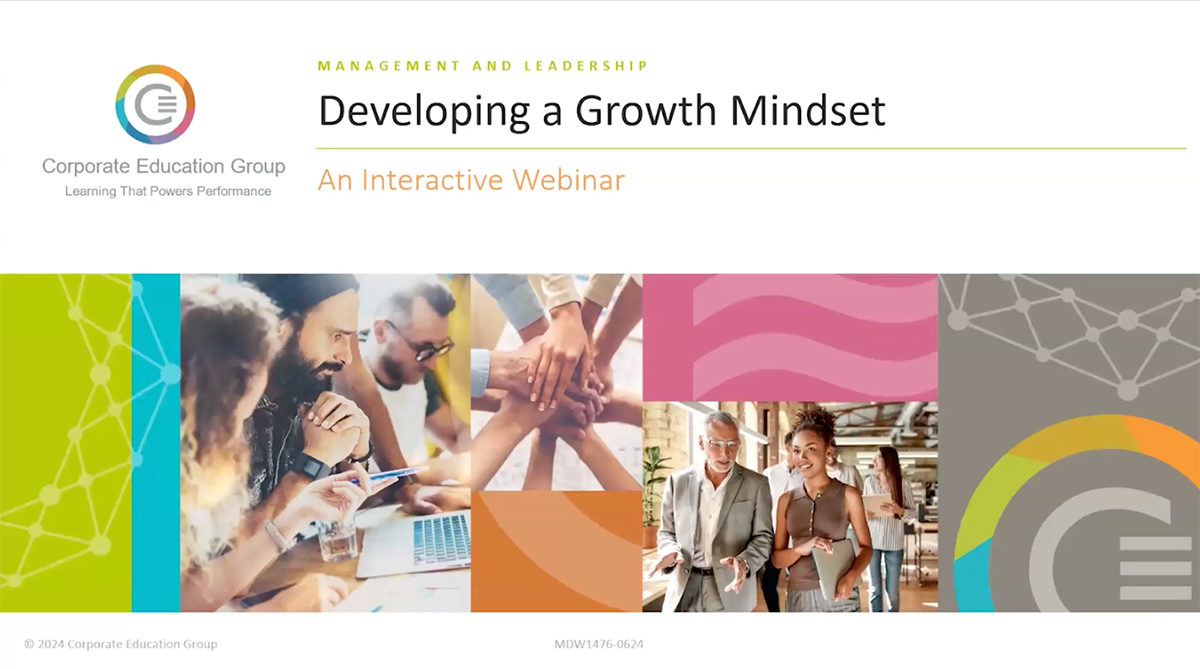 Developing a Growth Mindset - Webinars - CEG